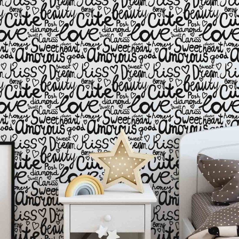 Imagine Papel De Parede De Palavras Adesivo De Parede, Palavras Em