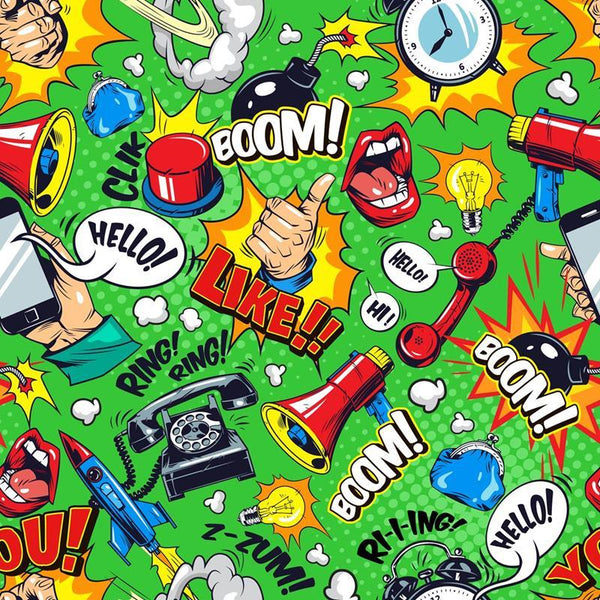 Papel de Parede Adesivo Pop Art Quadrinhos N05010 - Papel na Parede