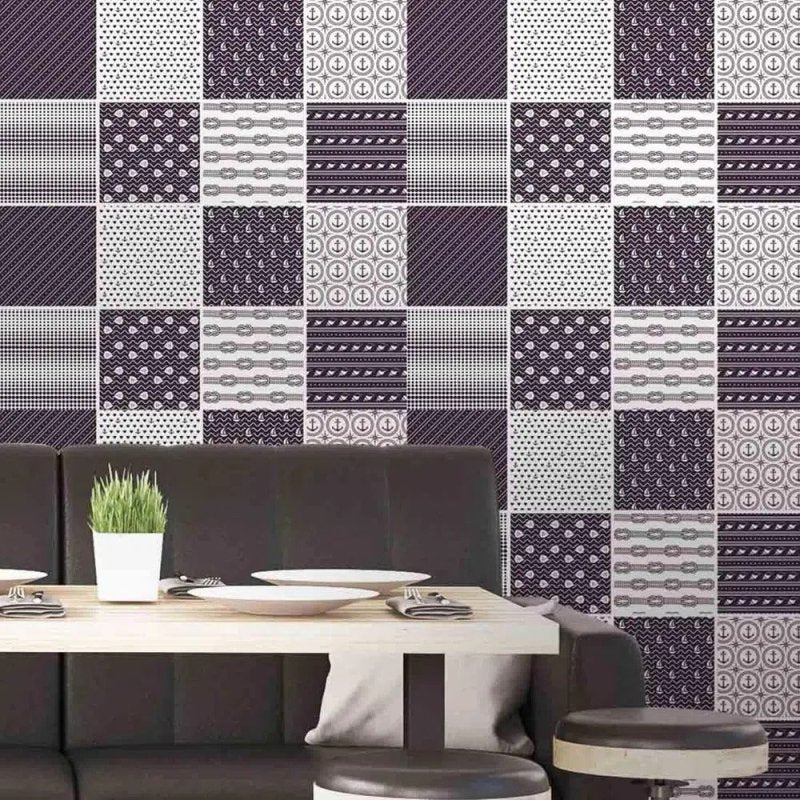 Papel de Parede Autocolante Azulejo Marítimo Azul 421311577 - Papel na ...